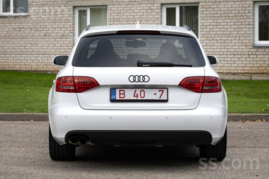 White Audi A4 2010 in Tukums, with an engine capacity of 1.80 L and mileage of 314 thousand km for 6990 €, photo 8 on AUTOMOTO.COM.LV