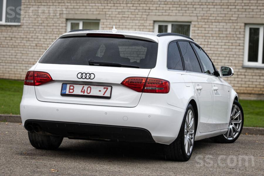 White Audi A4 2010 in Tukums, with an engine capacity of 1.80 L and mileage of 314 thousand km for 6990 €, photo 9 on AUTOMOTO.COM.LV