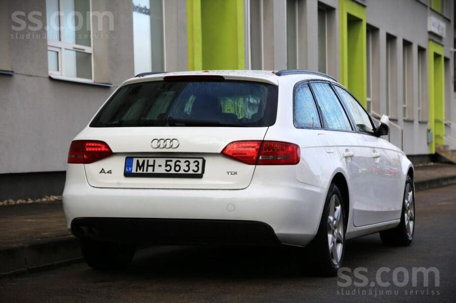 White Audi A4 2011 in Riga, with an engine capacity of 2.00 L and mileage of 0 thousand km for 750 €, photo 6 on AUTOMOTO.COM.LV