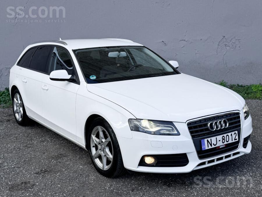 White Audi A4 2011 in Riga, with an engine capacity of 2.00 L and mileage of 266 thousand km for 4650 €, photo 1 on AUTOMOTO.COM.LV