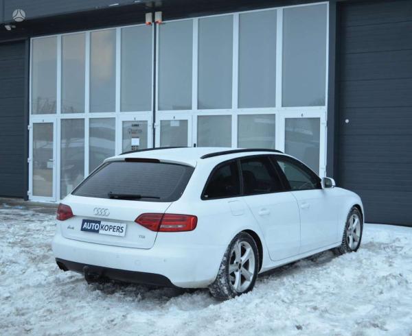 White Audi A4 2012 in Kaunas, with an engine capacity of 1.97 L and mileage of 248 thousand km for 6300 €, photo 4 on AUTOMOTO.COM.LV