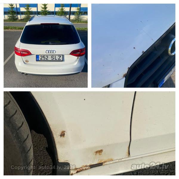 White Audi A4 2012 in Tallinn, with an engine capacity of 2.00 L and mileage of 351 thousand km for 3950 €, photo 5 on AUTOMOTO.COM.LV