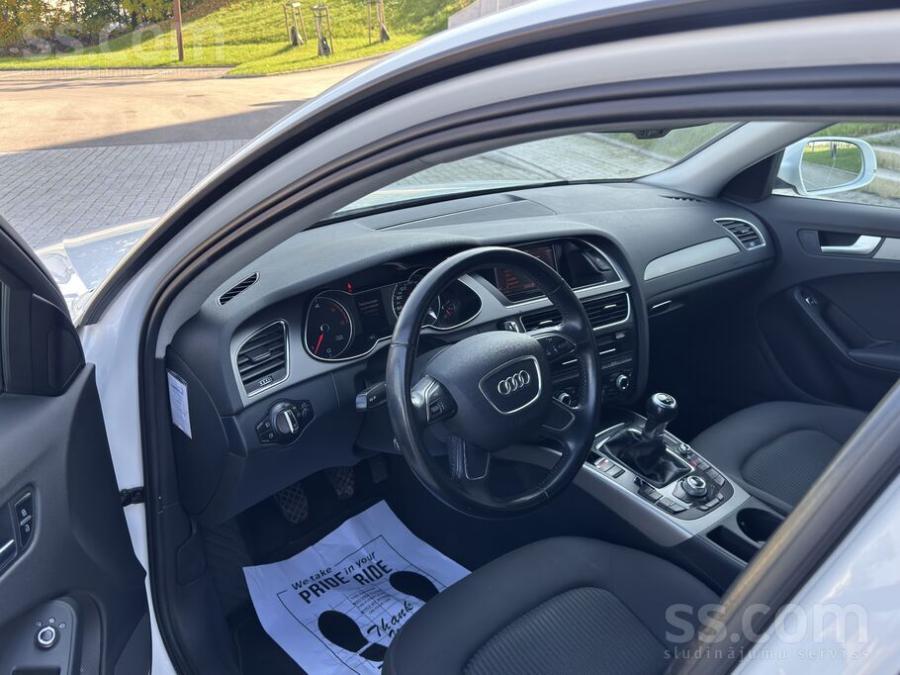 White Audi A4 2012 in Rezekne, with an engine capacity of 2.00 L and mileage of 293 thousand km for 7700 €, photo 14 on AUTOMOTO.COM.LV