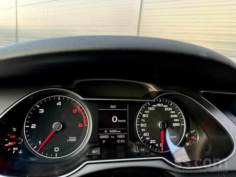 White Audi A4 2012 in Jelgava, with an engine capacity of 2.00 L and mileage of 269 thousand km for 8350 €, photo 22 on AUTOMOTO.COM.LV