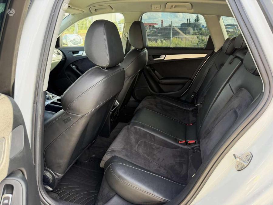 White Audi A4 2012 in Taurage, with an engine capacity of 1.97 L and mileage of 342 thousand km for 6700 €, photo 13 on AUTOMOTO.COM.LV