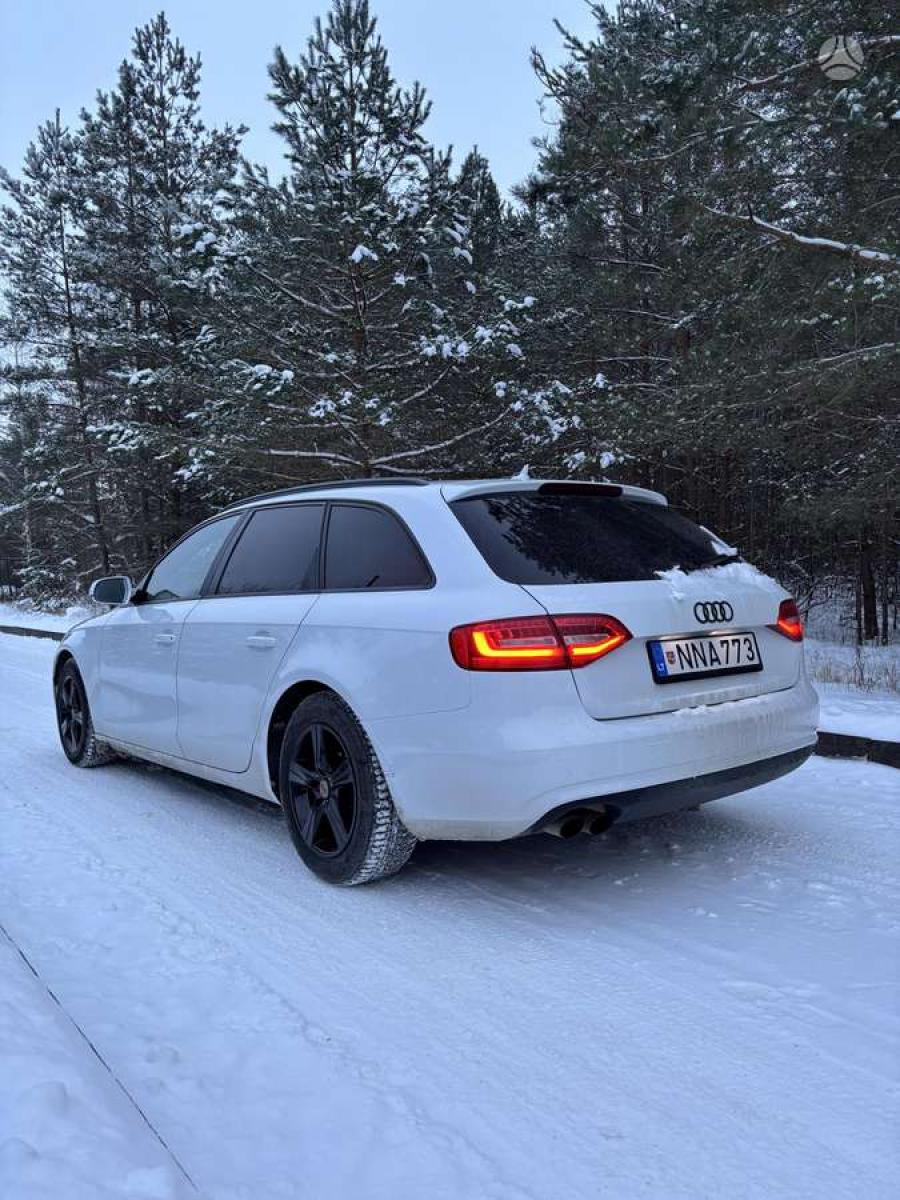 White Audi A4 2013 in Siauliai, with an engine capacity of 1.97 L and mileage of 299 thousand km for 6950 €, photo 4 on AUTOMOTO.COM.LV