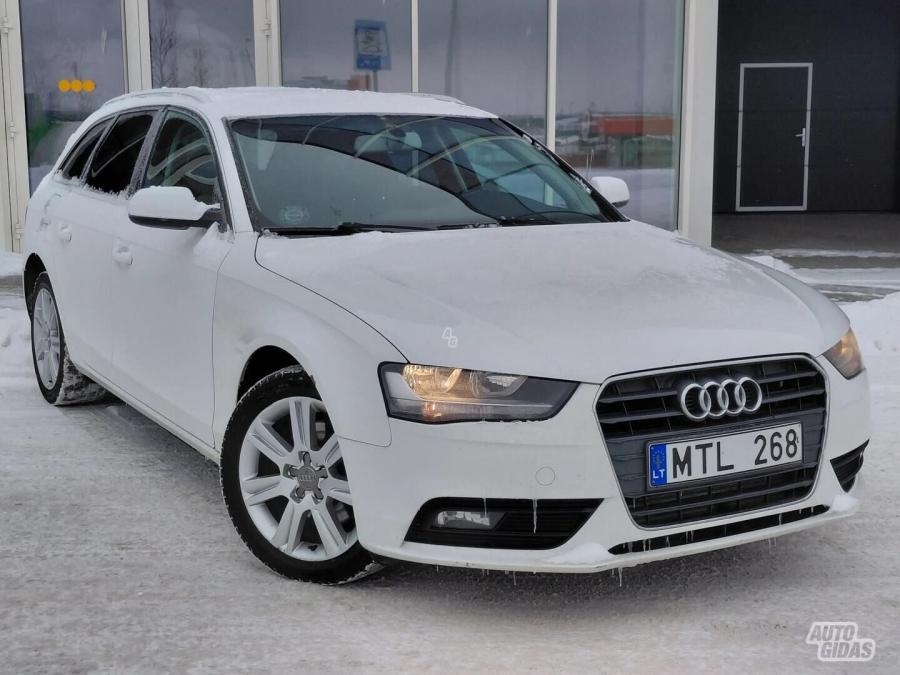 White Audi A4 2013 in Vilnius, with an engine capacity of 2.00 L and mileage of 378 thousand km for 7000 €, photo 1 on AUTOMOTO.COM.LV