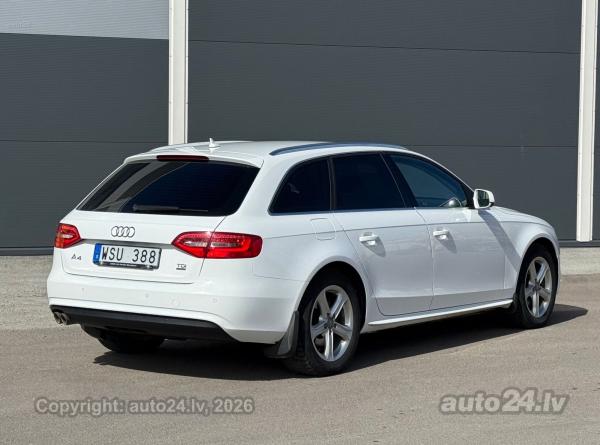 White Audi A4 2013 in Tallinn, with an engine capacity of 2.00 L and mileage of 262 thousand km for 8490 €, photo 6 on AUTOMOTO.COM.LV