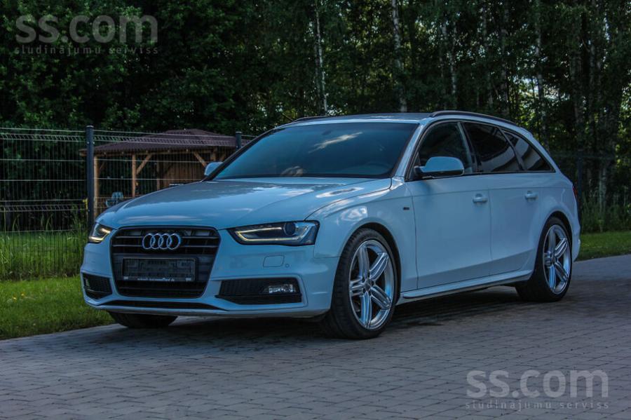 White Audi A4 2013 in Jelgava, with an engine capacity of 3.00 L and mileage of 0 thousand km for 7996 €, photo 1 on AUTOMOTO.COM.LV