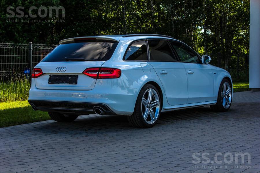 White Audi A4 2013 in Jelgava, with an engine capacity of 3.00 L and mileage of 0 thousand km for 7996 €, photo 3 on AUTOMOTO.COM.LV