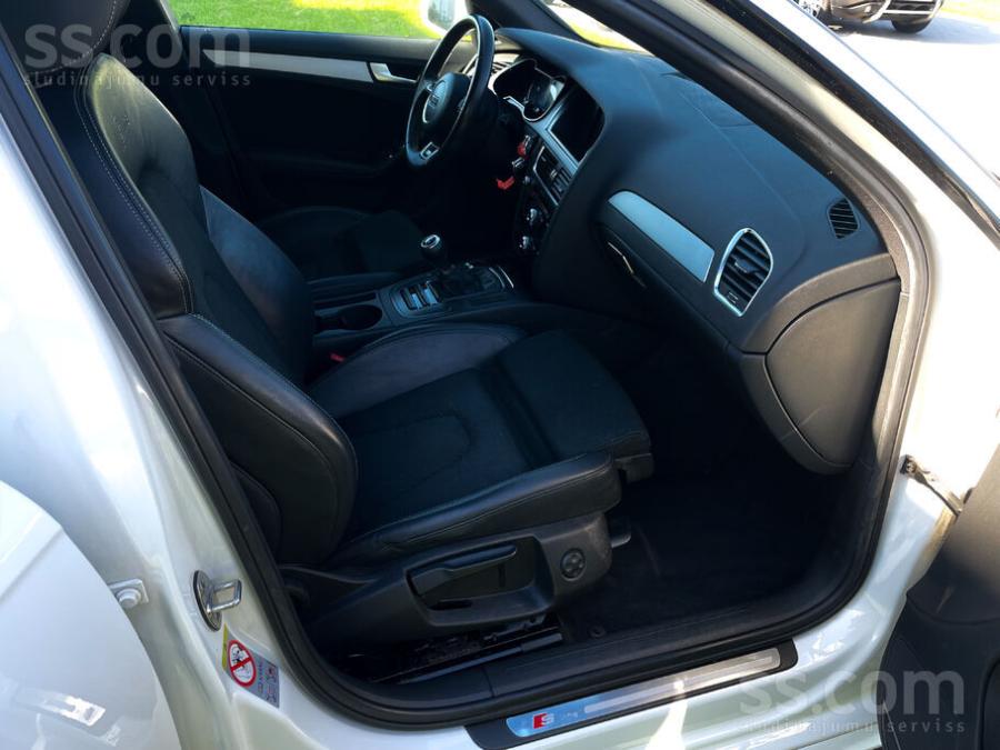 White Audi A4 2013 in Jelgava, with an engine capacity of 3.00 L and mileage of 0 thousand km for 7996 €, photo 6 on AUTOMOTO.COM.LV