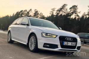Balts Audi A4 2013 Rīga, ar dzinēja tilpumu 2.00 L un nobraukumu 305 tūkst. km par 7950 €, foto  vietnē AUTOMOTO.COM.LV