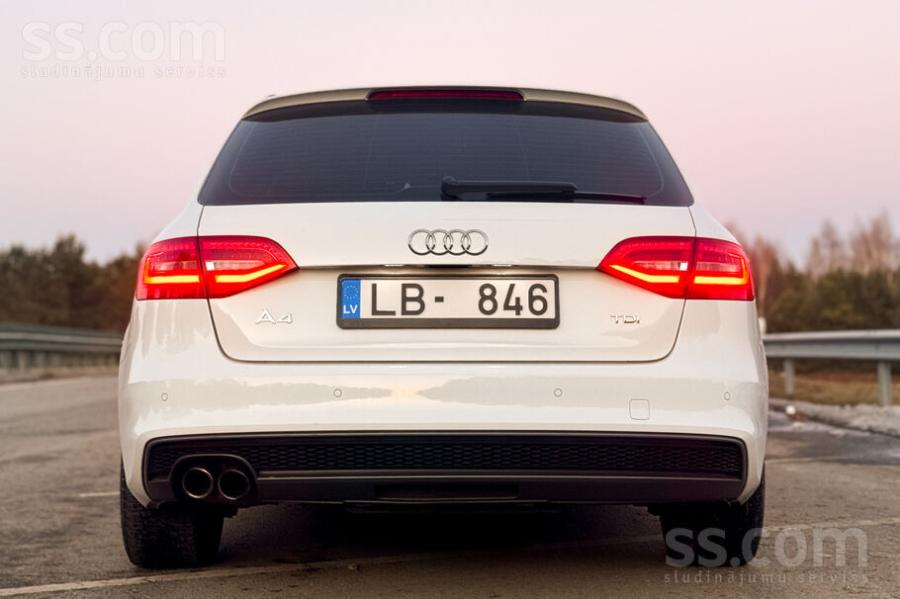 Balts Audi A4 2013 Rīga, ar dzinēja tilpumu 2.00 L un nobraukumu 305 tūkst. km par 7950 €, foto 7 vietnē AUTOMOTO.COM.LV