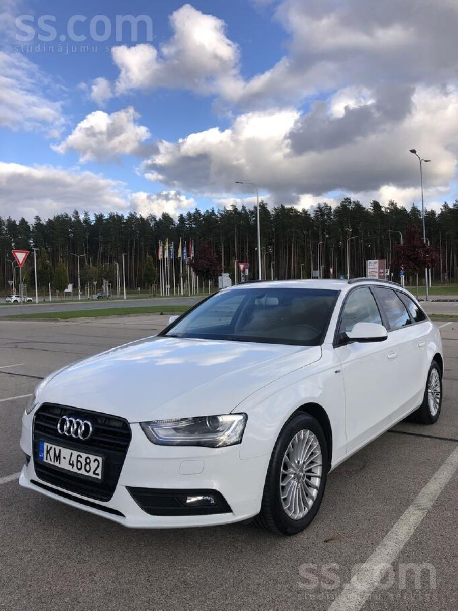 White Audi A4 2013 in Riga, with an engine capacity of 2.00 L and mileage of 196 thousand km for 9900 €, photo 1 on AUTOMOTO.COM.LV