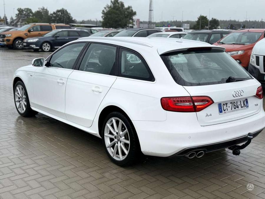 White Audi A4 2013 in Taurage, with an engine capacity of 1.97 L and mileage of 290 thousand km for 6950 €, photo 7 on AUTOMOTO.COM.LV