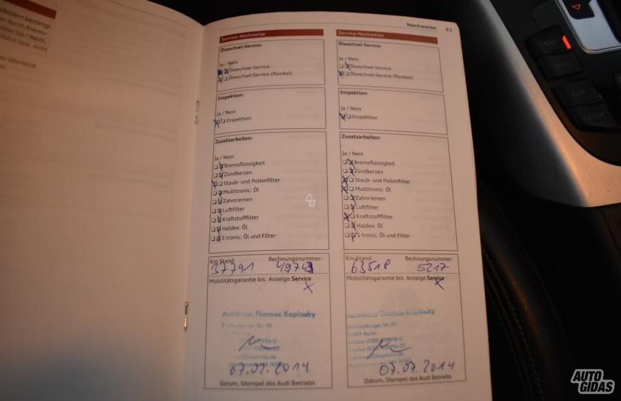 White Audi A4 2013 in Kaunas, with an engine capacity of 2.00 L and mileage of 346 thousand km for 7750 €, photo 18 on AUTOMOTO.COM.LV