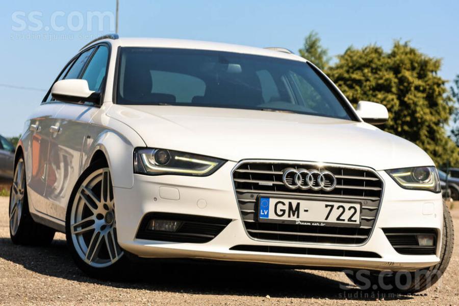White Audi A4 2013 in Riga, with an engine capacity of 2.00 L and mileage of 354 thousand km for 7000 €, photo 18 on AUTOMOTO.COM.LV
