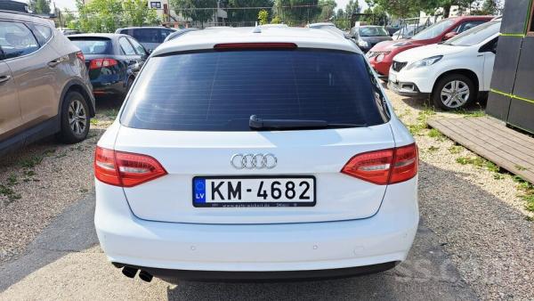 White Audi A4 2013 in Riga, with an engine capacity of 2.00 L and mileage of 198 thousand km for 8500 €, photo 6 on AUTOMOTO.COM.LV