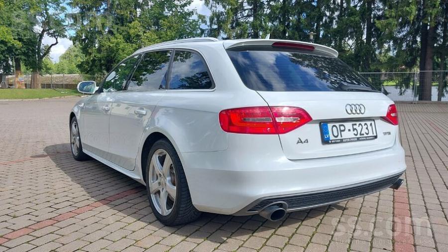 White Audi A4 2013 in Aluksne, with an engine capacity of 1.80 L and mileage of 0 thousand km for 6950 €, photo 9 on AUTOMOTO.COM.LV