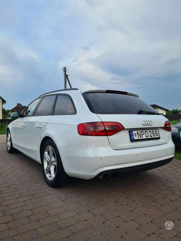 White Audi A4 2013 in Kaisiadorys, with an engine capacity of 1.97 L and mileage of 265 thousand km for 6599 €, photo 5 on AUTOMOTO.COM.LV