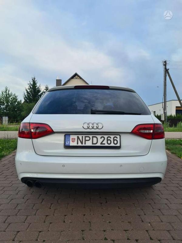 White Audi A4 2013 in Kaisiadorys, with an engine capacity of 1.97 L and mileage of 265 thousand km for 6599 €, photo 6 on AUTOMOTO.COM.LV