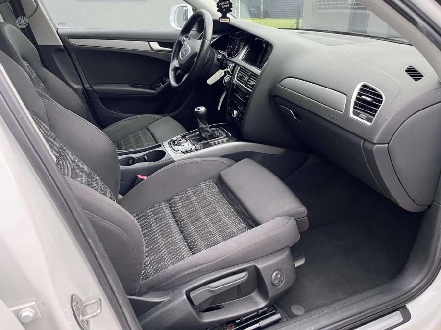 White Audi A4 2013 in Kaunas, with an engine capacity of 2.00 L and mileage of 277 thousand km for 5999 €, photo 10 on AUTOMOTO.COM.LV