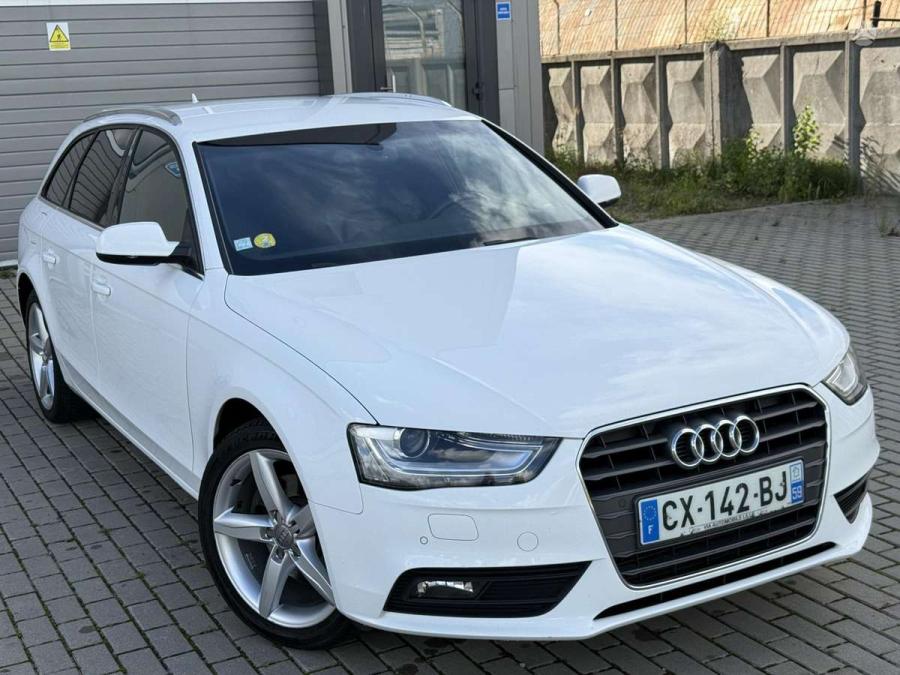 White Audi A4 2013 in Klaipeda, with an engine capacity of 1.97 L and mileage of 269 thousand km for 8650 €, photo 3 on AUTOMOTO.COM.LV