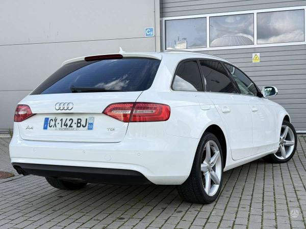 White Audi A4 2013 in Klaipeda, with an engine capacity of 1.97 L and mileage of 269 thousand km for 8650 €, photo 4 on AUTOMOTO.COM.LV