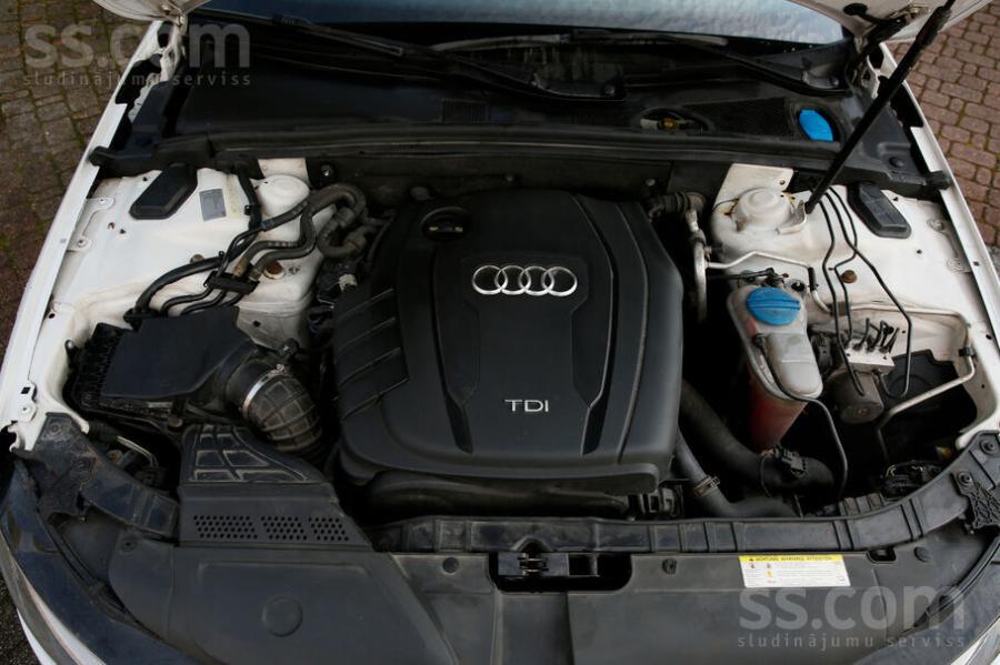 White Audi A4 2013 in Riga, with an engine capacity of 2.00 L and mileage of 347 thousand km for 7850 €, photo 14 on AUTOMOTO.COM.LV