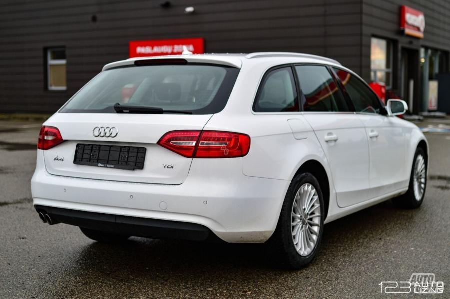 White Audi A4 2014 in Kretinga, with an engine capacity of 2.00 L and mileage of 212 thousand km for 7750 €, photo 5 on AUTOMOTO.COM.LV
