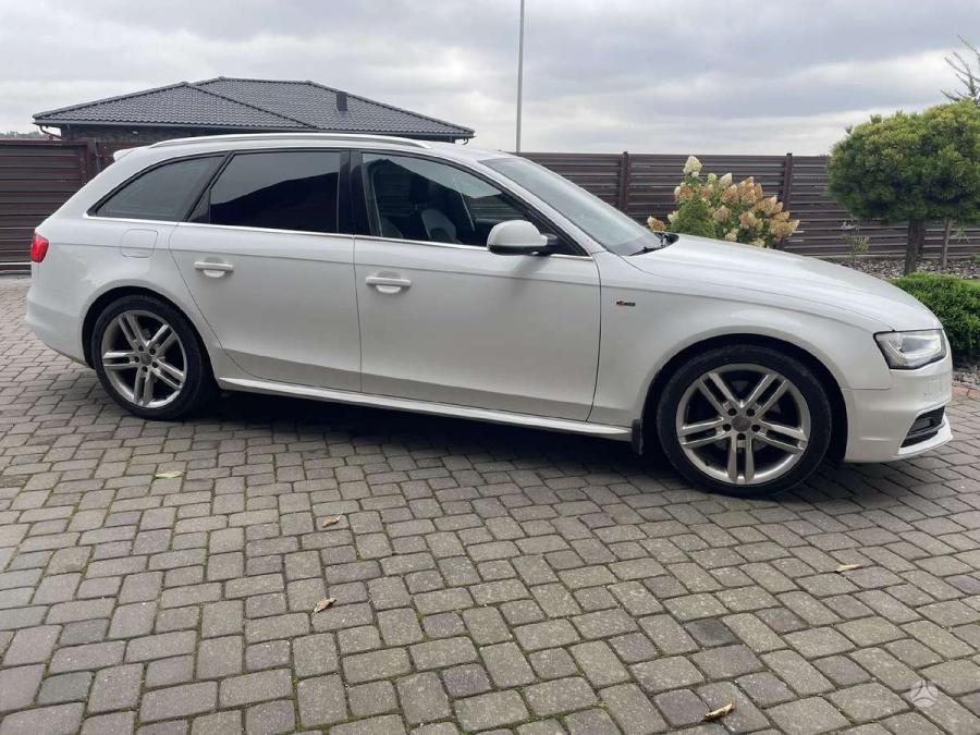 White Audi A4 2014 in Jonava, with an engine capacity of 1.97 L and mileage of 473 thousand km for 8249 €, photo 2 on AUTOMOTO.COM.LV