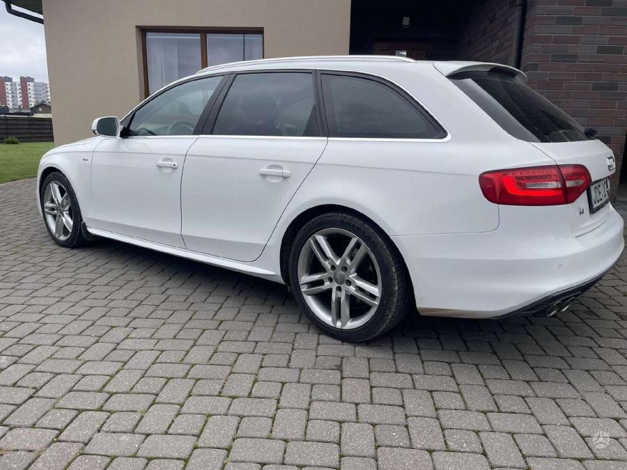 White Audi A4 2014 in Jonava, with an engine capacity of 1.97 L and mileage of 473 thousand km for 8249 €, photo 9 on AUTOMOTO.COM.LV
