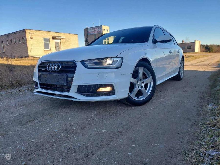 White Audi A4 2014 in Moletai, with an engine capacity of 1.97 L and mileage of 207 thousand km for 8900 €, photo 1 on AUTOMOTO.COM.LV