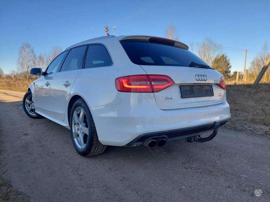 White Audi A4 2014 in Moletai, with an engine capacity of 1.97 L and mileage of 207 thousand km for 8900 €, photo 3 on AUTOMOTO.COM.LV