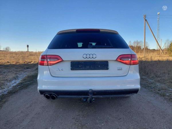 White Audi A4 2014 in Moletai, with an engine capacity of 1.97 L and mileage of 207 thousand km for 8900 €, photo 6 on AUTOMOTO.COM.LV