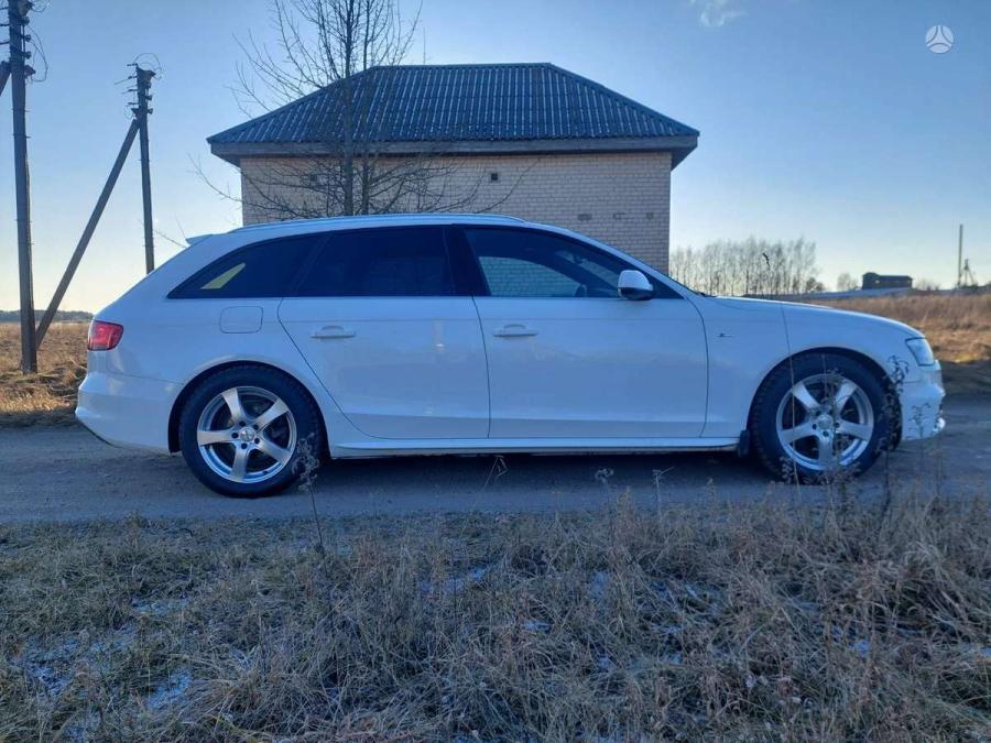 White Audi A4 2014 in Moletai, with an engine capacity of 1.97 L and mileage of 207 thousand km for 8900 €, photo 8 on AUTOMOTO.COM.LV