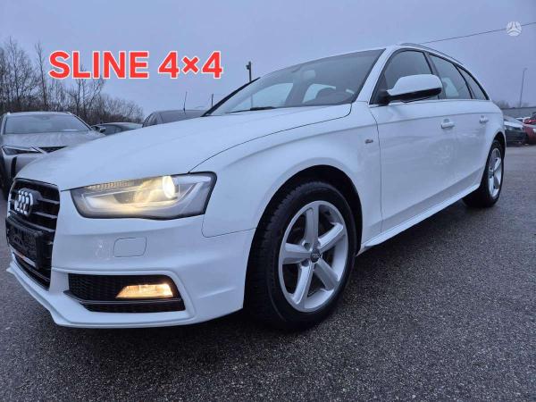 White Audi A4 2014 in Utena, with an engine capacity of 1.97 L and mileage of 263 thousand km for 8850 €, photo 1 on AUTOMOTO.COM.LV