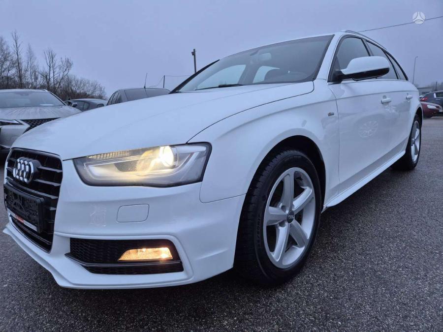 White Audi A4 2014 in Utena, with an engine capacity of 1.97 L and mileage of 263 thousand km for 8850 €, photo 4 on AUTOMOTO.COM.LV