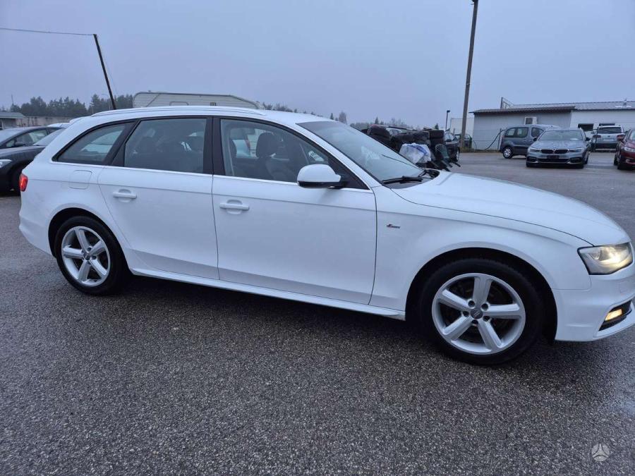 White Audi A4 2014 in Utena, with an engine capacity of 1.97 L and mileage of 263 thousand km for 8850 €, photo 6 on AUTOMOTO.COM.LV