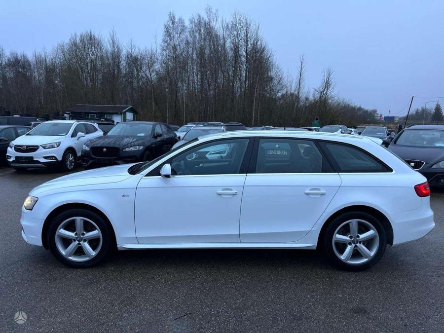 White Audi A4 2014 in Utena, with an engine capacity of 1.97 L and mileage of 263 thousand km for 8850 €, photo 10 on AUTOMOTO.COM.LV