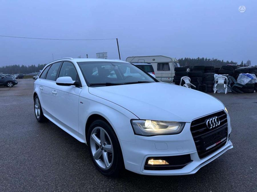 White Audi A4 2014 in Utena, with an engine capacity of 1.97 L and mileage of 263 thousand km for 8850 €, photo 14 on AUTOMOTO.COM.LV