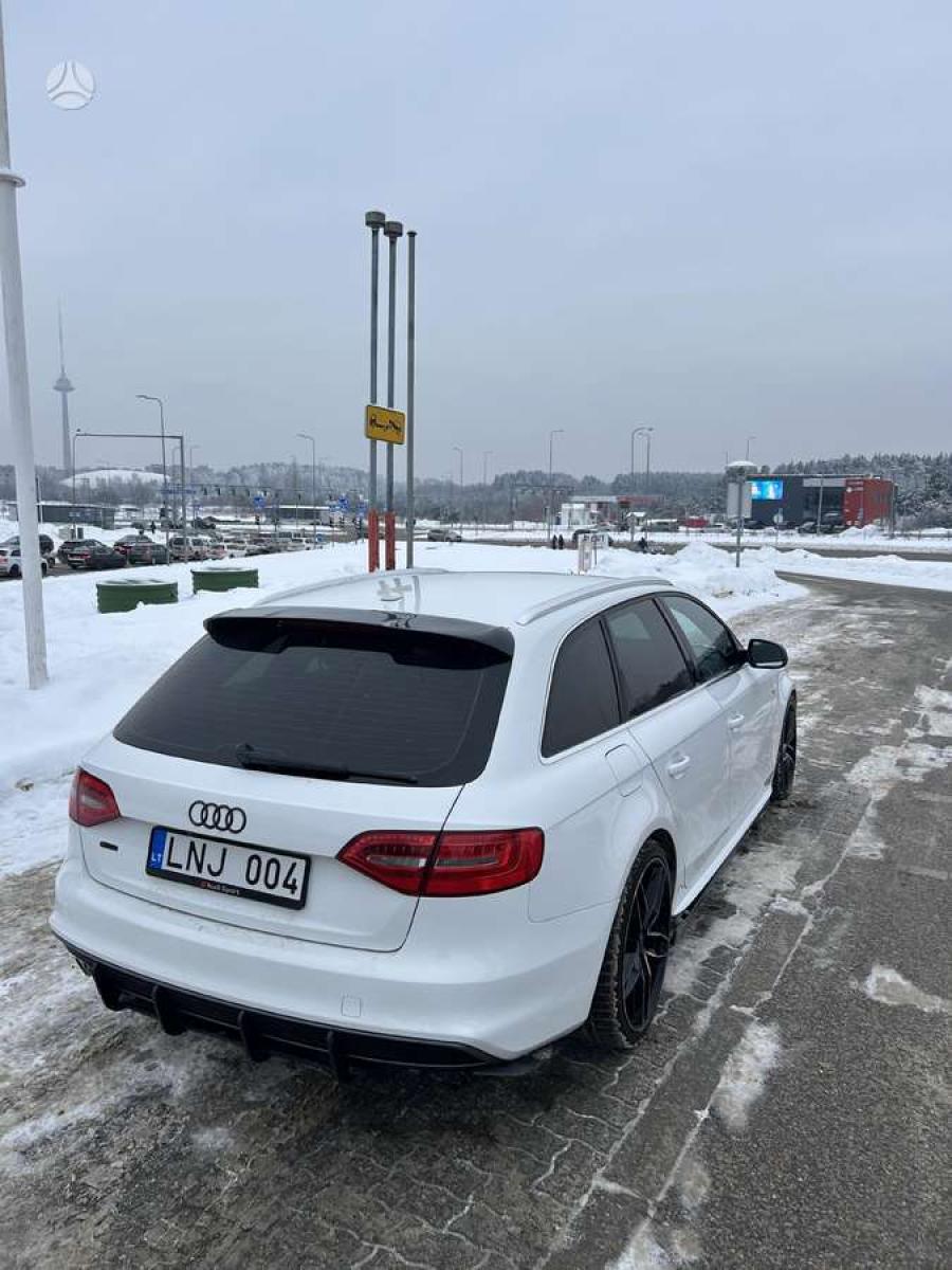 White Audi A4 2014 in Vilnius, with an engine capacity of 1.97 L and mileage of 270 thousand km for 9700 €, photo 1 on AUTOMOTO.COM.LV