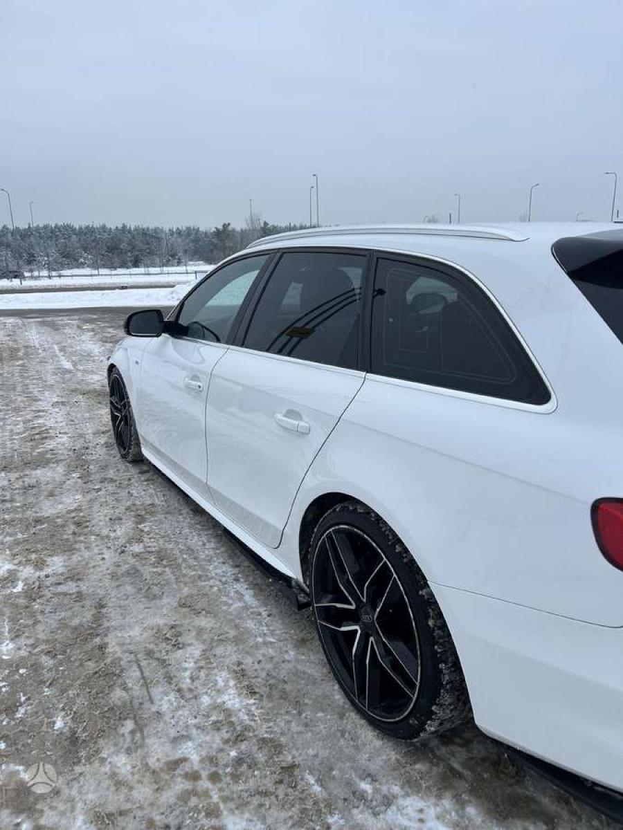 White Audi A4 2014 in Vilnius, with an engine capacity of 1.97 L and mileage of 270 thousand km for 9700 €, photo 3 on AUTOMOTO.COM.LV