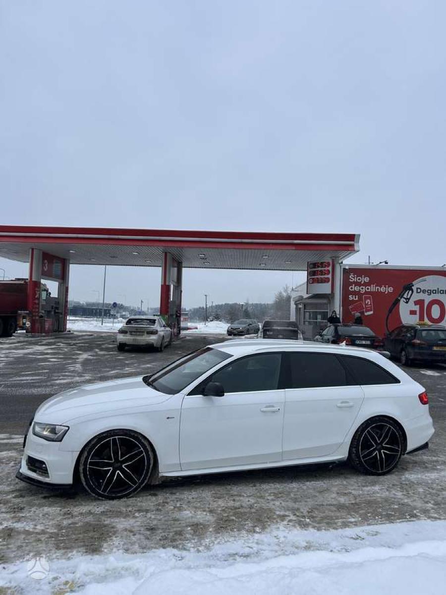White Audi A4 2014 in Vilnius, with an engine capacity of 1.97 L and mileage of 270 thousand km for 9700 €, photo 8 on AUTOMOTO.COM.LV