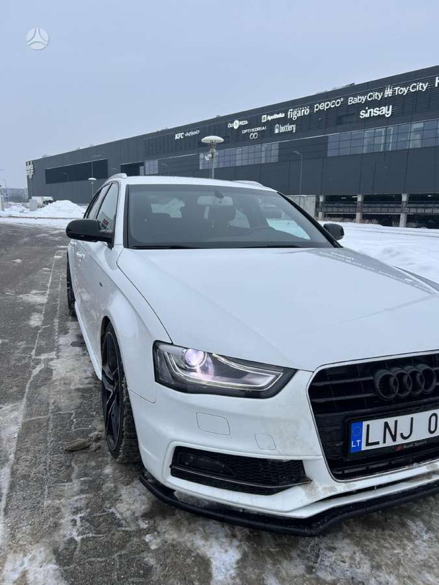 White Audi A4 2014 in Vilnius, with an engine capacity of 1.97 L and mileage of 270 thousand km for 9700 €, photo 9 on AUTOMOTO.COM.LV