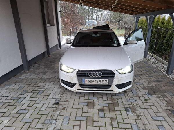 White Audi A4 2014 in Kaunas, with an engine capacity of 2.00 L and mileage of 324 thousand km for 8400 €, photo 1 on AUTOMOTO.COM.LV