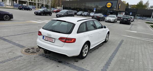 White Audi A4 2014 in Kaunas, with an engine capacity of 2.00 L and mileage of 319 thousand km for 6450 €, photo 7 on AUTOMOTO.COM.LV