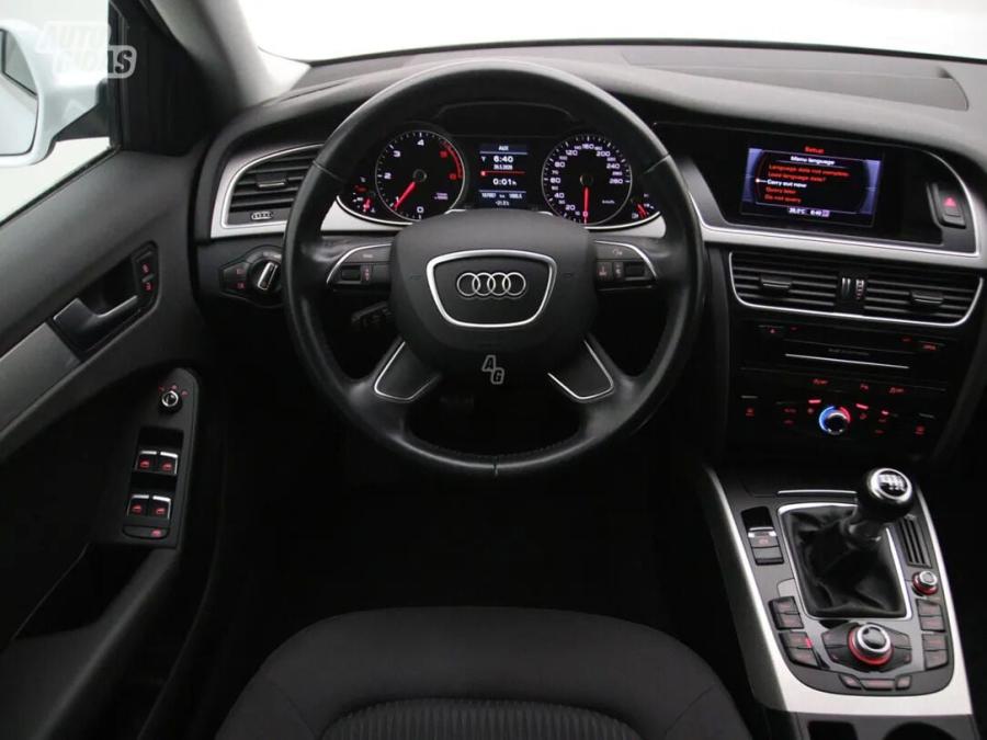 White Audi A4 2014 in Vilnius, with an engine capacity of 2.00 L and mileage of 167 thousand km for 9999 €, photo 18 on AUTOMOTO.COM.LV