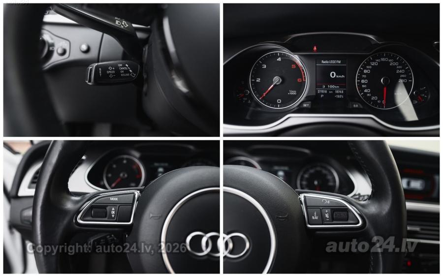 White Audi A4 2014 in Tallinn, with an engine capacity of 2.00 L and mileage of 277 thousand km for 7999 €, photo 18 on AUTOMOTO.COM.LV