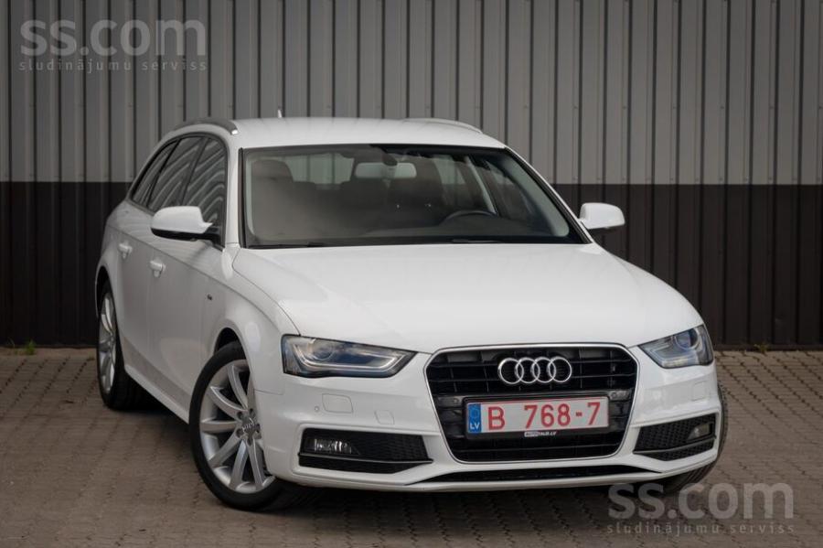 White Audi A4 2014 in Talsi, with an engine capacity of 2.00 L and mileage of 270 thousand km for 8790 €, photo 1 on AUTOMOTO.COM.LV